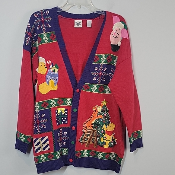 Disney | Sweaters | Vintage Disney Catalog Christmas Cardigan Sweater ...